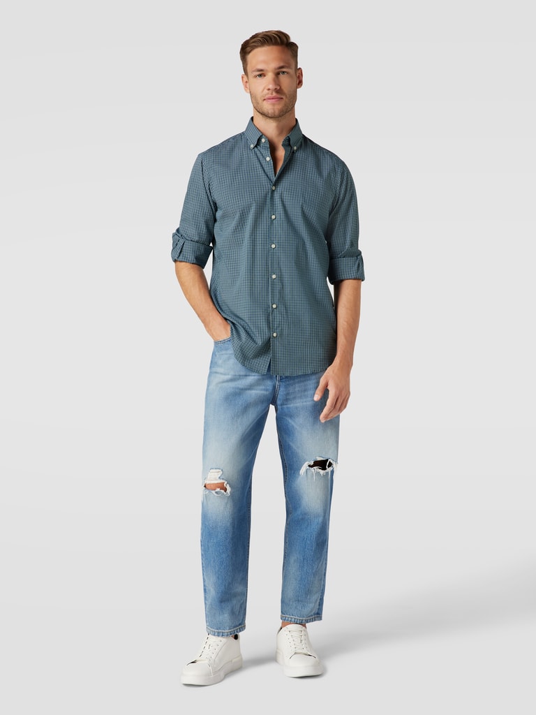 Jake*s Regular Fit Business-Hemd mit Sportmanschetten (gruen) online kaufen