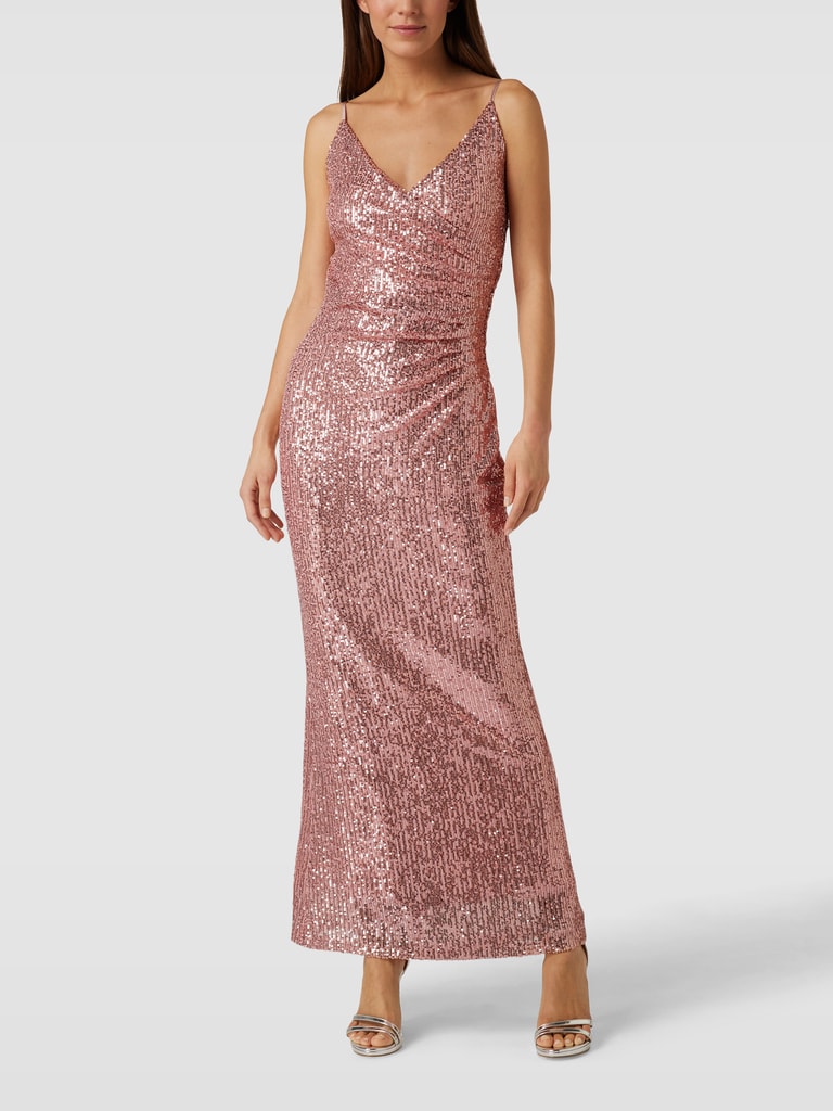 Paradi Abendkleid mit Wasserfall-Ausschnitt (rose) online kaufen
