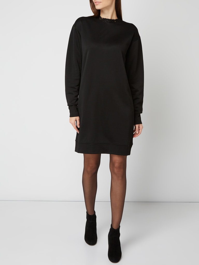 Calvin Klein Womenswear Jurk met opstaande kanten kraag in zwart online kopen | P&C