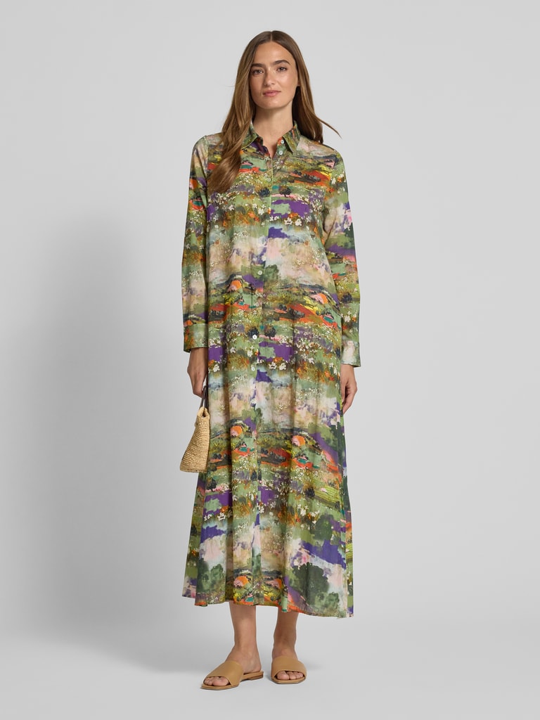 Christian Berg Woman Relaxed Fit Hemdblusenkleid aus reiner Baumwolle ...