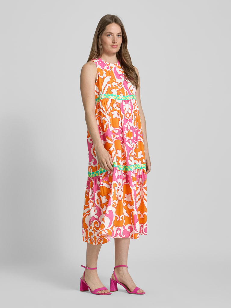 Emily Van den Bergh Midikleid im Stufen-Look (orange) online kaufen