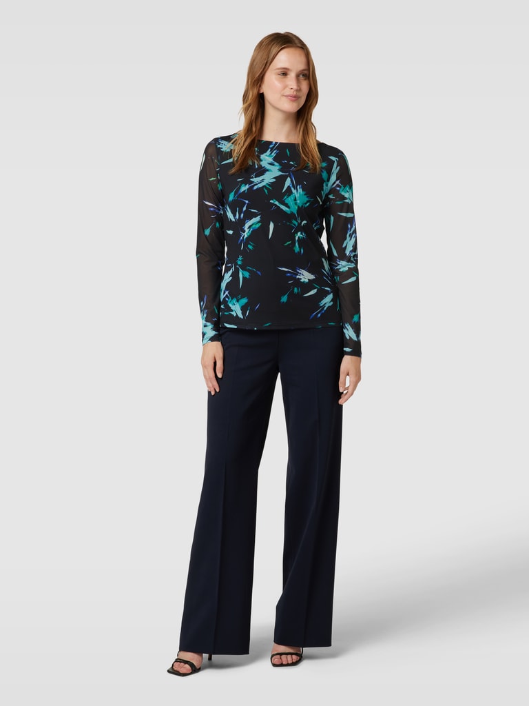 comma Shirt met lange mouwen in semi-transparante look in petrol online ...