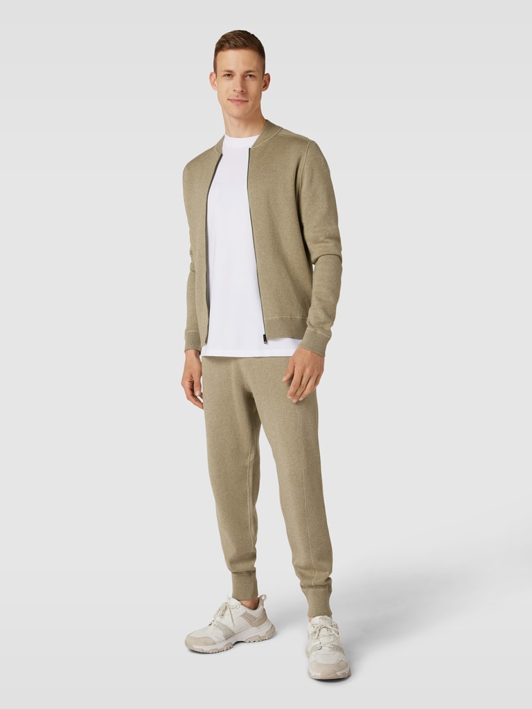 BOSS Strickjacke mit Stehkragen Modell 'Onorato' (schilf) online kaufen