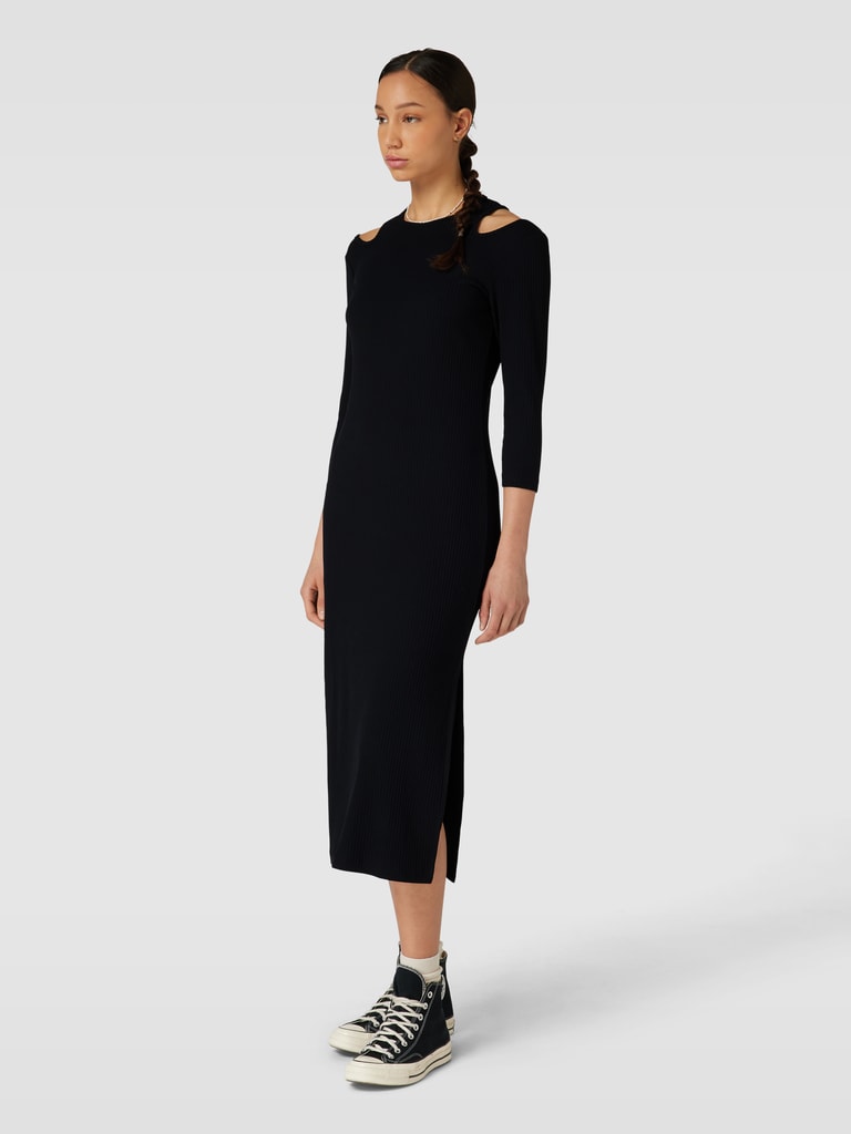 edc By Esprit Midi-jurk met cut-outs in zwart online kopen | P&C