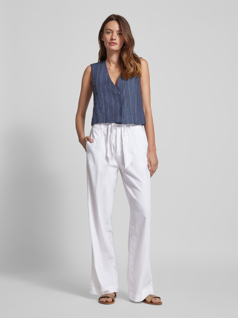 s.Oliver RED LABEL Wide Leg Hose aus Leinen-Viskose-Mix (weiss) online ...