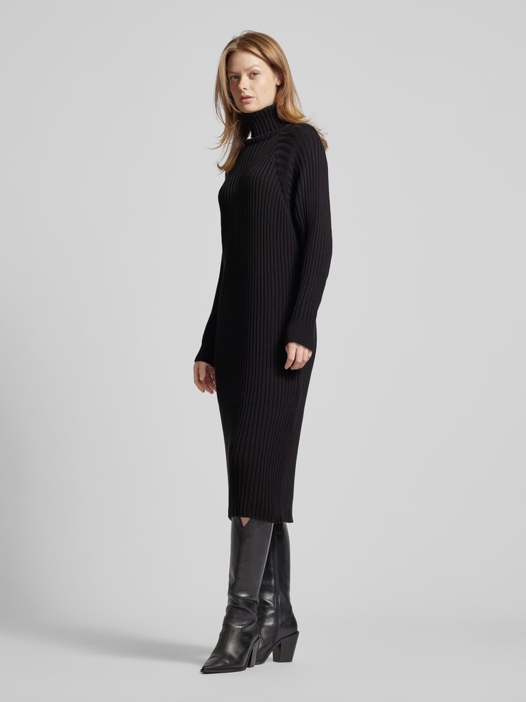 YAS Strickkleid mit Rollkragen Modell 'MAVI' (black) online kaufen