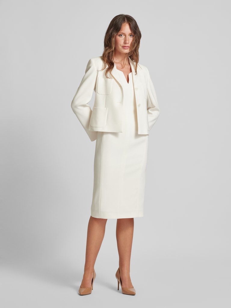 Max Mara Studio Knielanges Kleid mit V-Ausschnitt Modell 'VISBY ...