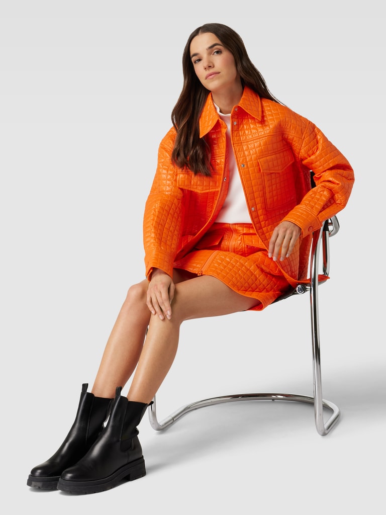 HUGO Jacke mit Label-Applikation Modell 'Fassy' (orange) online kaufen