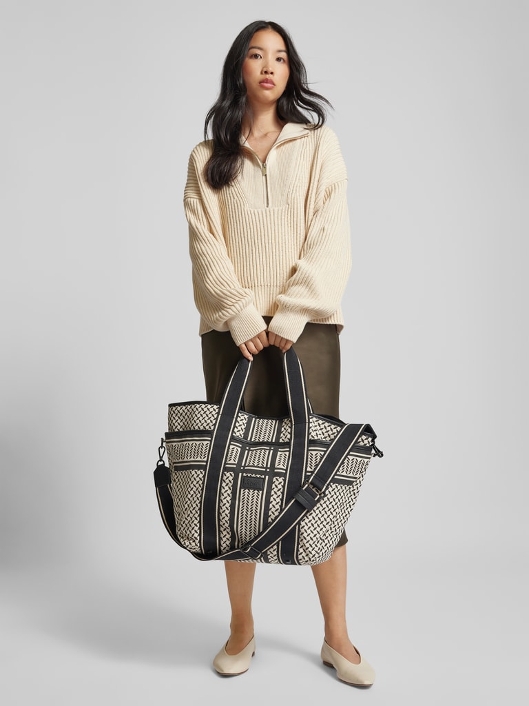 Lala Berlin Tote Bag mit Label-Detail (black) online kaufen