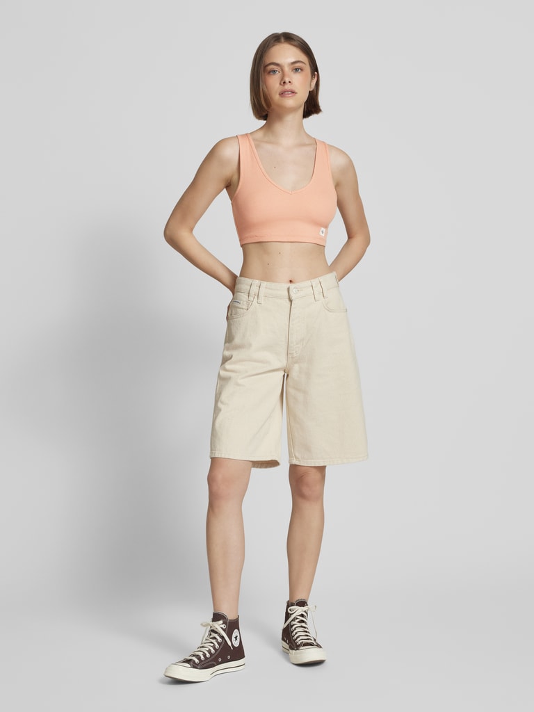 Calvin Klein Jeans Bralette mit Label-Patch und V-Ausschnitt (rosa ...