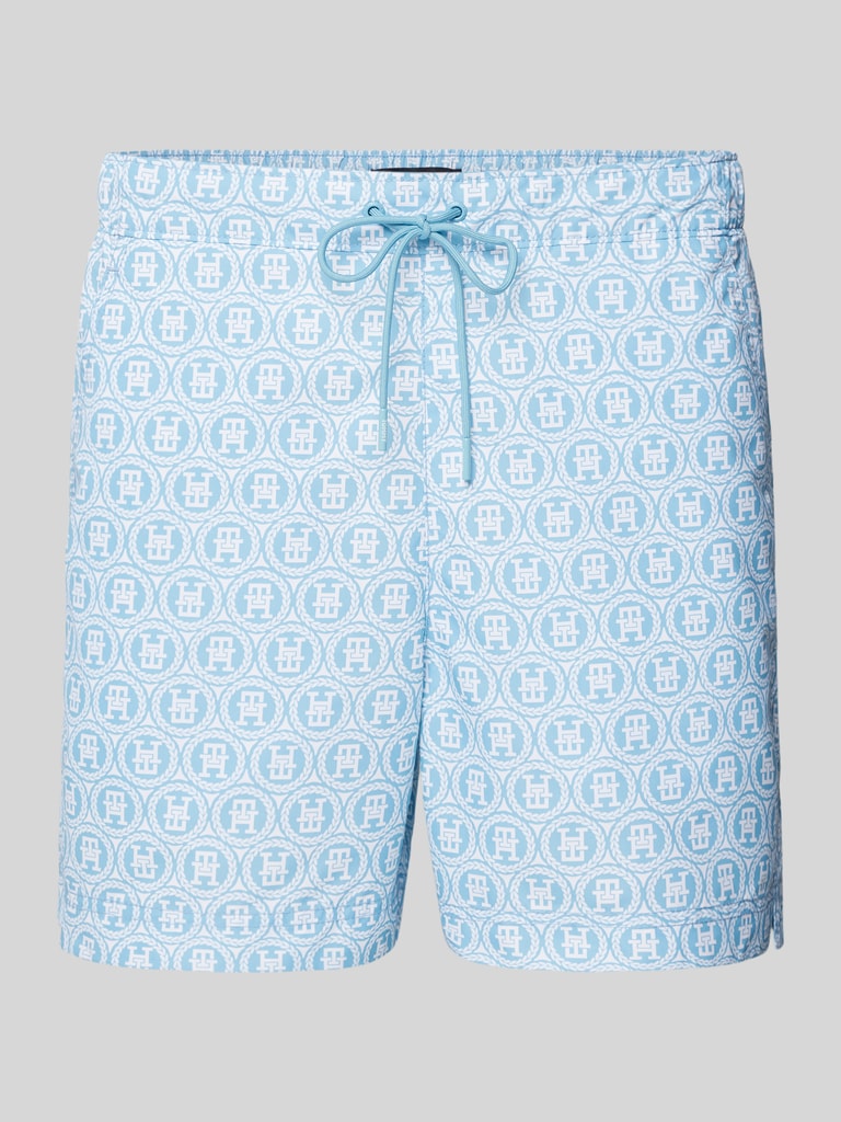 Tommy Hilfiger Badehose mit Label-Print (hellblau) online kaufen