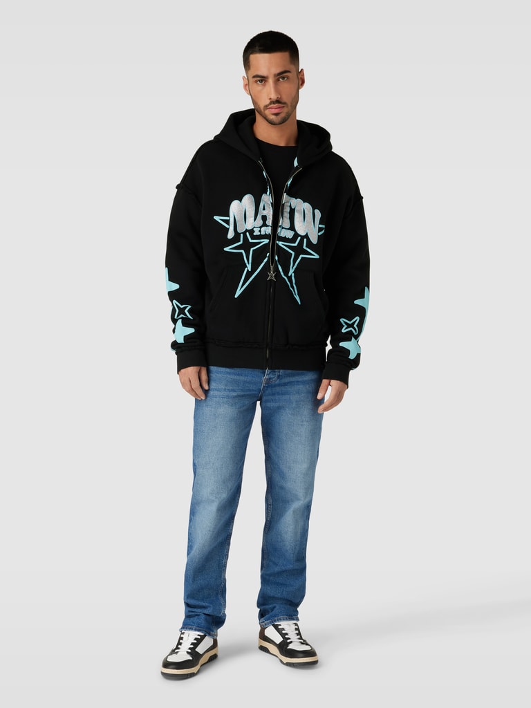 Review X MATW Sweatjacke mit Metallic MATW Print - MATW x REVIEW (black ...