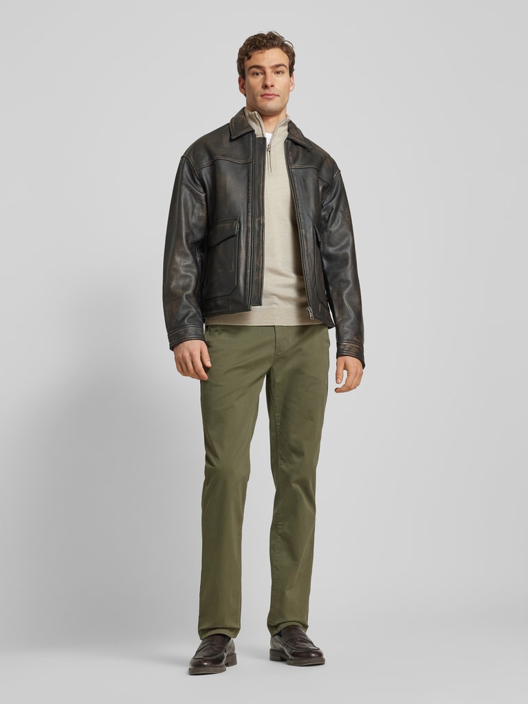 Profuomo Strickpullover mit gerippten Abschlüssen (beige) online kaufen