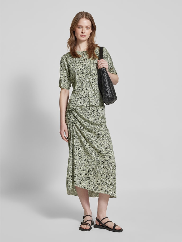 Armedangels Midi-rok met zijdelingse plooi, model 'WOLAA WATERDROP' in ...