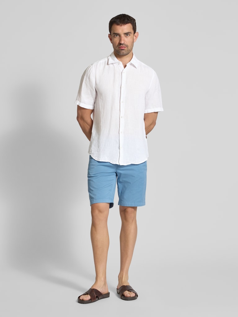 BOSS Orange Regular Fit Leinenhemd mit 1/2-Arm Modell 'RASH' (weiss ...