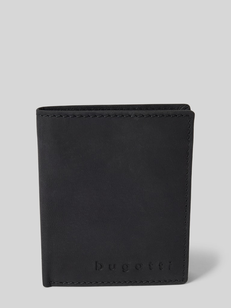 bugatti Lederportemonnaie mit Label-Details Modell 'Luca' (black ...