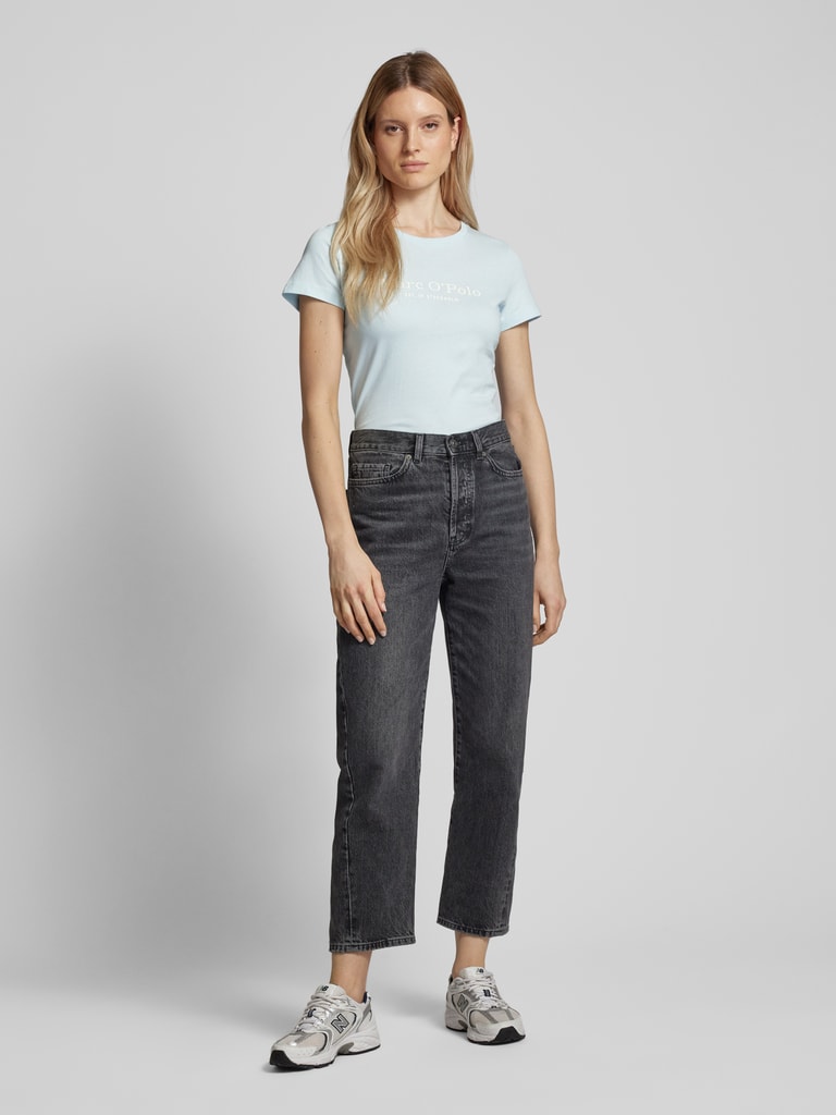 Kup online Marc O'Polo T-shirt z nadrukiem z logo (jasnoniebieski)