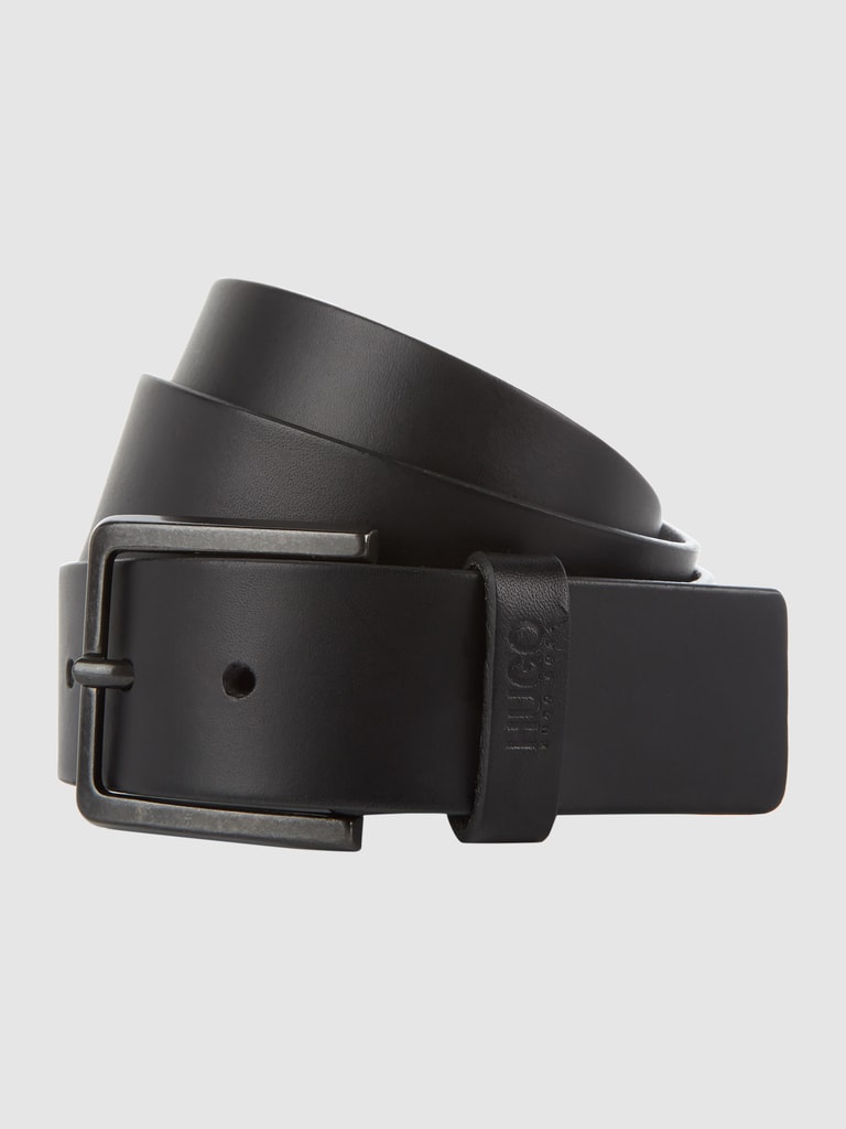 HUGO Leren riem, model 'Gionio' in zwart online kopen | P&C