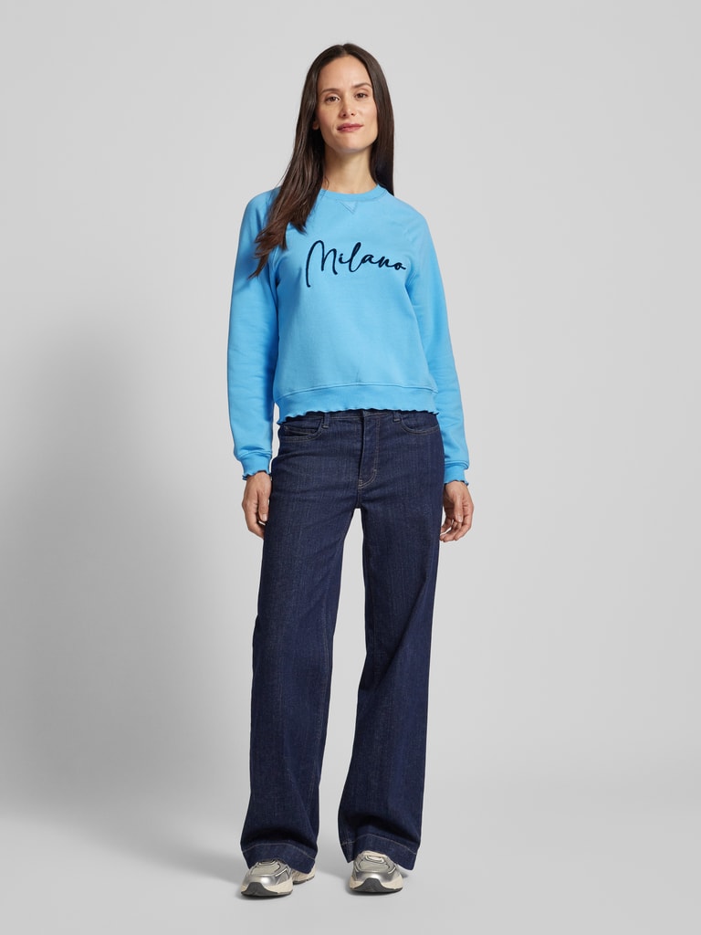 Rich & Royal Sweatshirt mit Statement-Applikation (hellblau) online kaufen
