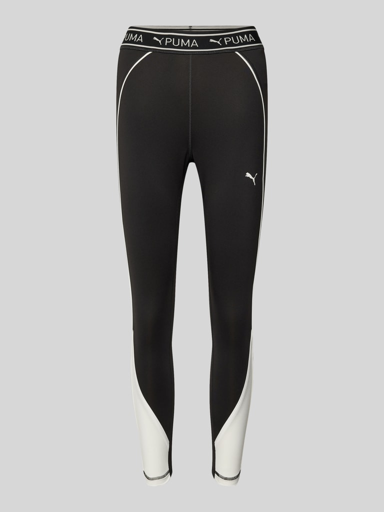 PUMA Legging met elastische band met logo in metallic zwart online ...