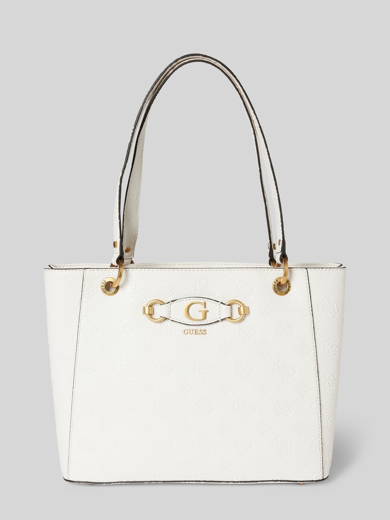 Guess Shopper mit Label-Badge Modell 'IZZY PEONY' (stein) online kaufen