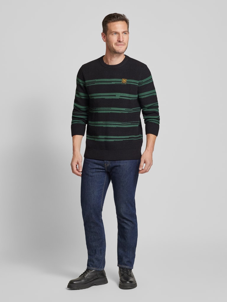 PME Legend Strickpullover mit Label-Patch (black) online kaufen