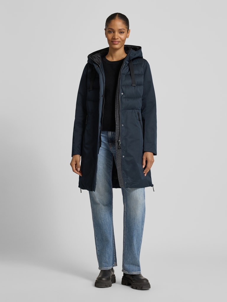 Amber & June Steppmantel mit Kapuze (dunkelblau) online kaufen