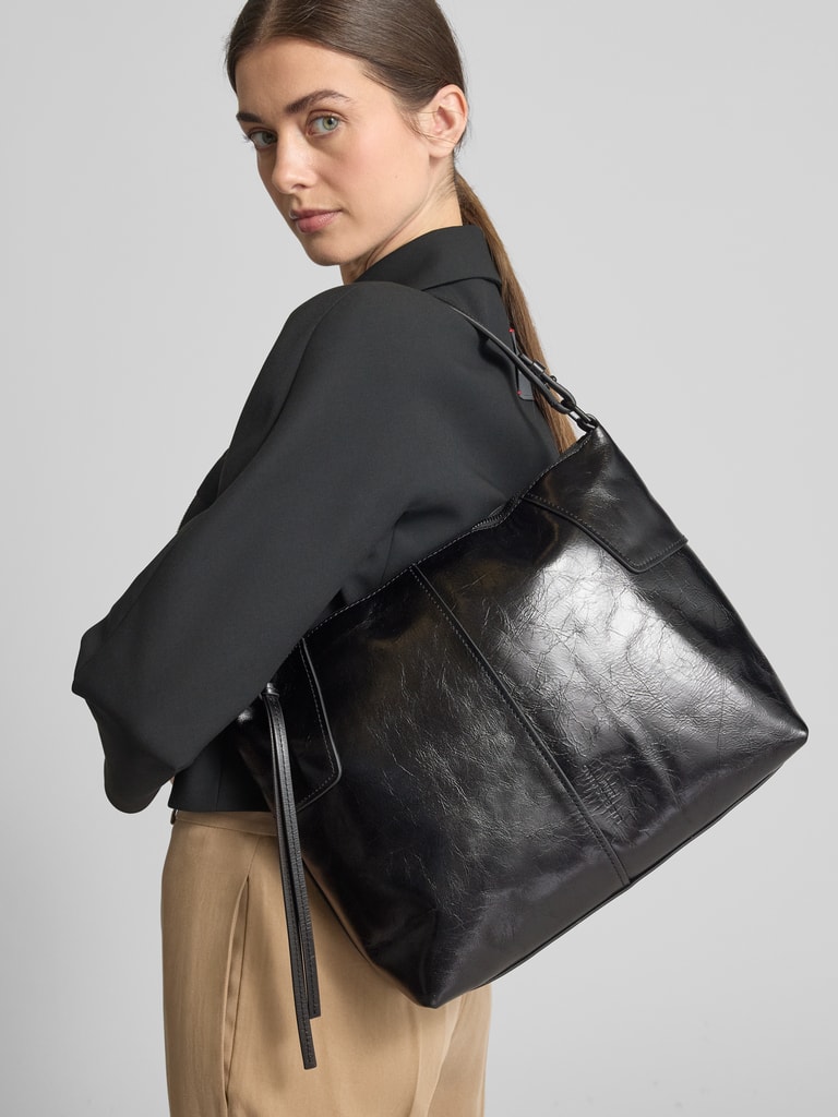 LIEBESKIND BERLIN Handtas met labeldetail, model 'MILA' in zwart online ...