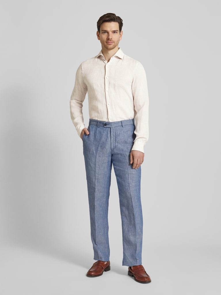 JOOP! Collection Slim Fit Leinenhemd mit Haifischkragen Modell 'Pai ...
