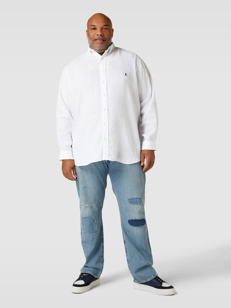 Polo Ralph Lauren Big & Tall PLUS SIZE Leinenhemd mit Logo-Stitching ...