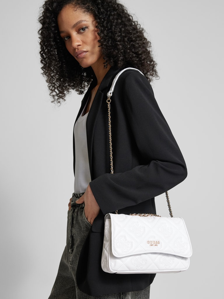 Guess Handtasche mit Label-Detail Modell 'MARIEKE' (weiss) online kaufen