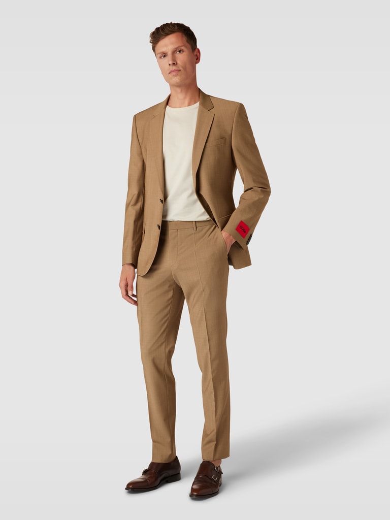 HUGO Pak met reverskraag, model 'Henry' in beige online kopen | P&C