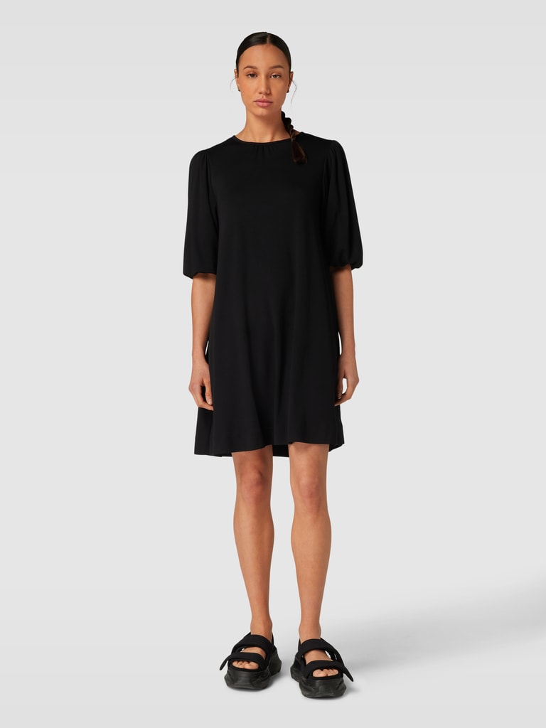 edc By Esprit Knielange jurk van viscosemix met ballonmouwen in zwart online kopen | P&C