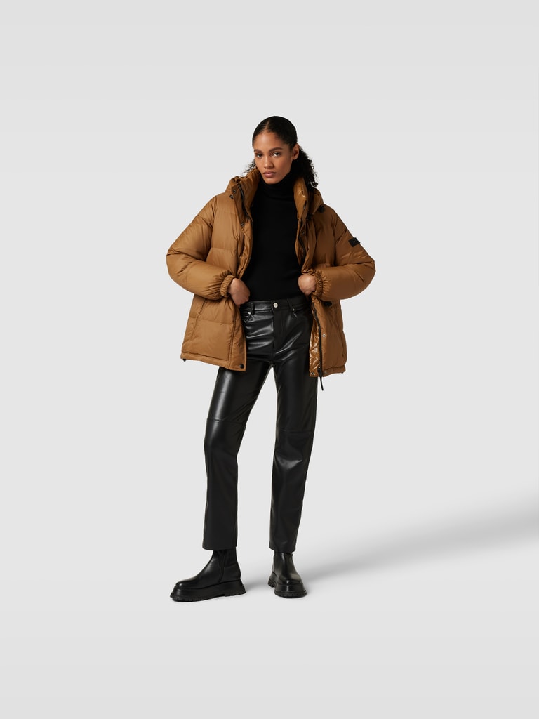 Yves Salomon Steppmantel mit Reißverschlusstaschen (camel) online kaufen