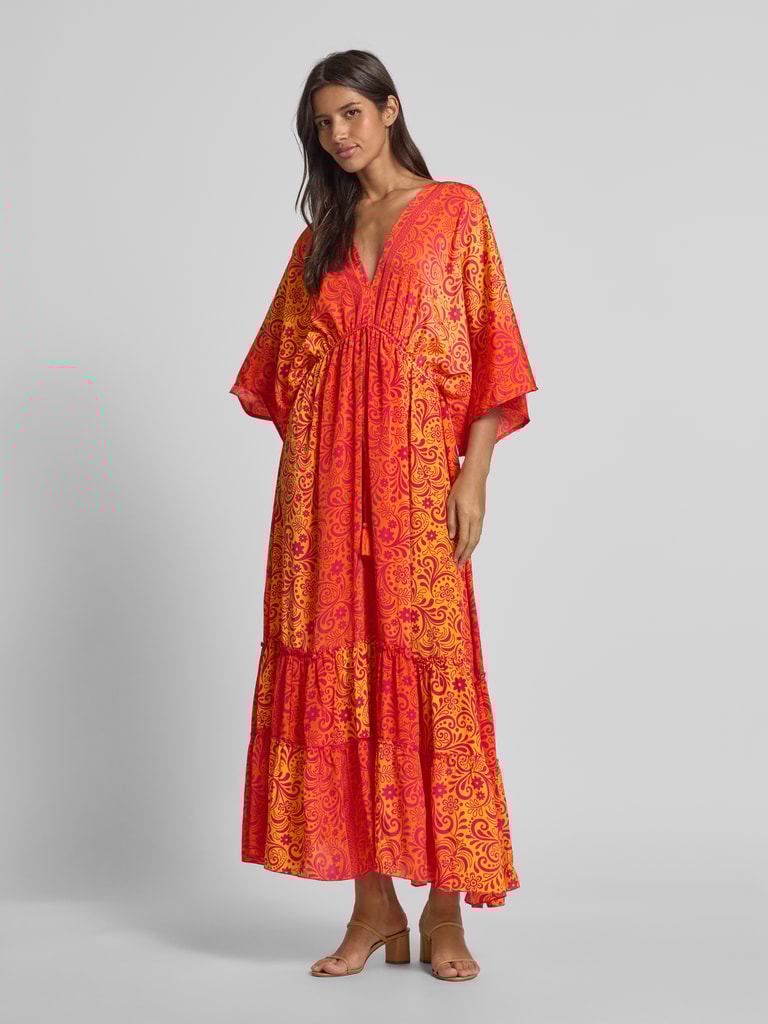 Kup online Apricot Długa sukienka z tunelem w talii (pomarańczowy)