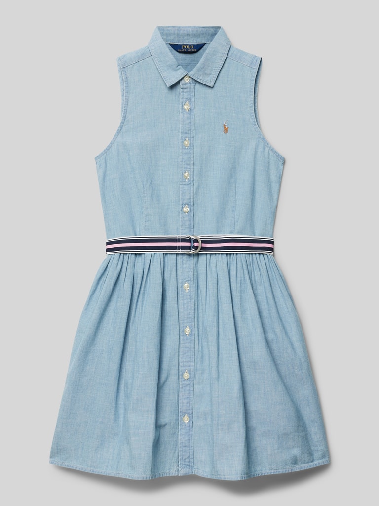 Polo Ralph Lauren Kids Kleid mit durchgehender Knopfleiste Modell ...