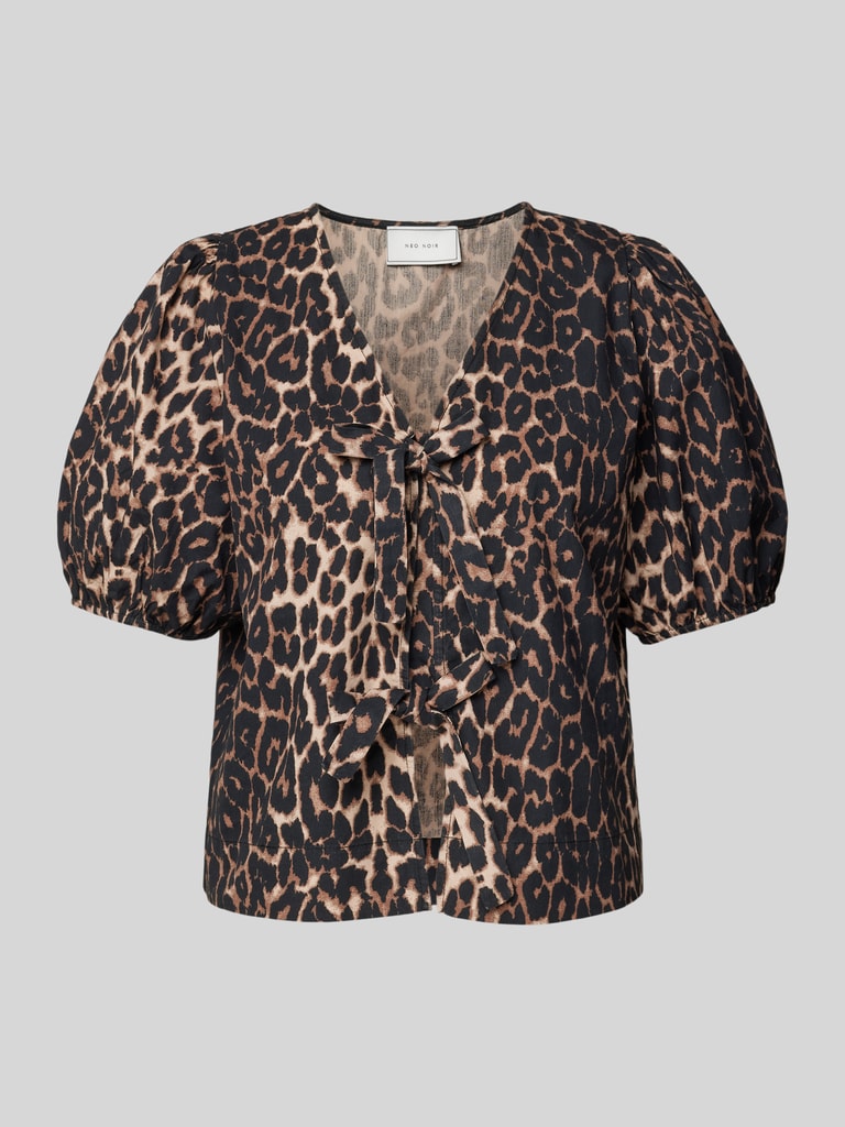 Neo Noir Bluse mit Animal-Print Modell 'Bianca' (beige) online kaufen
