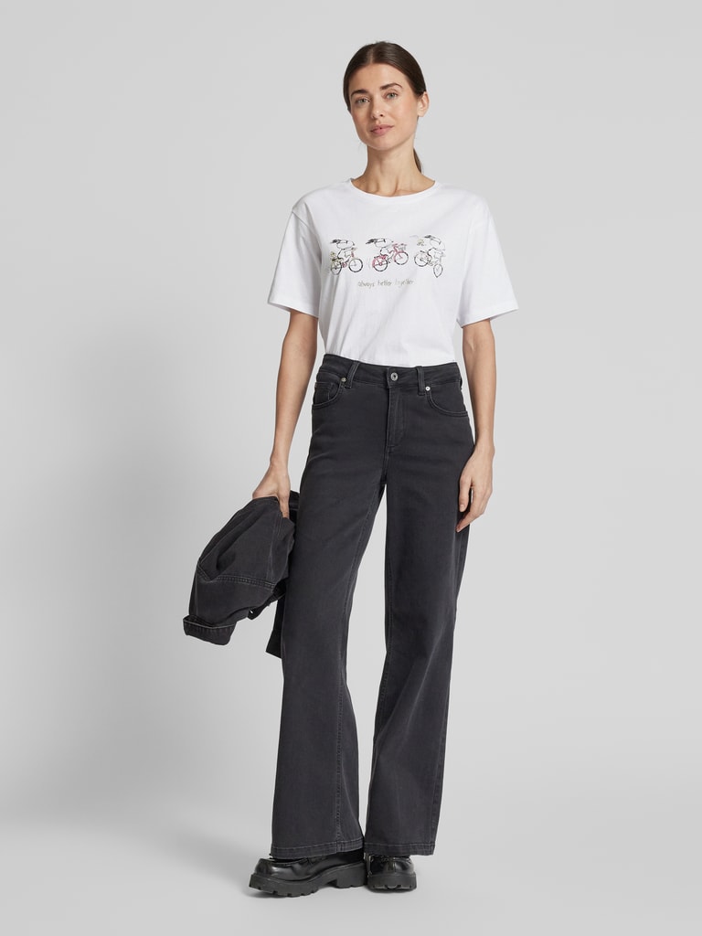 Jake*s Casual T-Shirt mit Peanuts®-Print (weiss) online kaufen