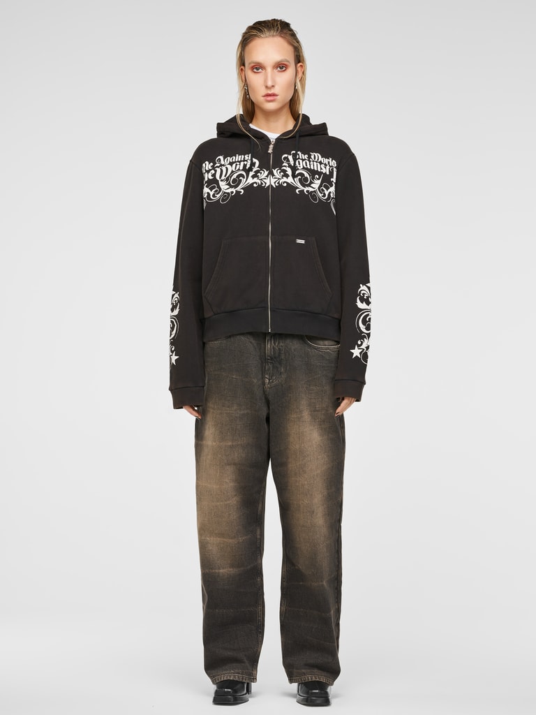 Review X MATW Sweatjacke mit Statement-Print - REVIEW X MATW (black ...