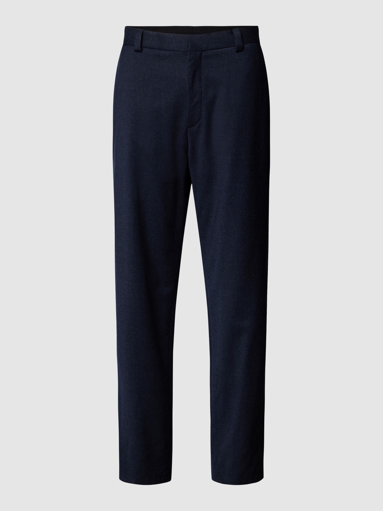 HUGO Pantalon in effen design, model 'Teagan' in marineblauw gemêleerd ...