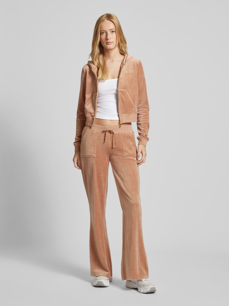 Juicy Couture Sweatjacke mit Kapuze Modell 'ROBYN' (sand) online kaufen