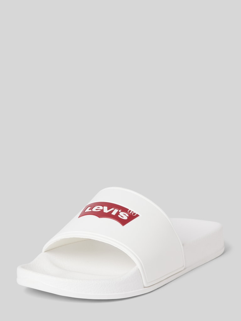 Levi's® Slides mit Label-Print Modell 'JUNE BATWING' (weiss) online kaufen