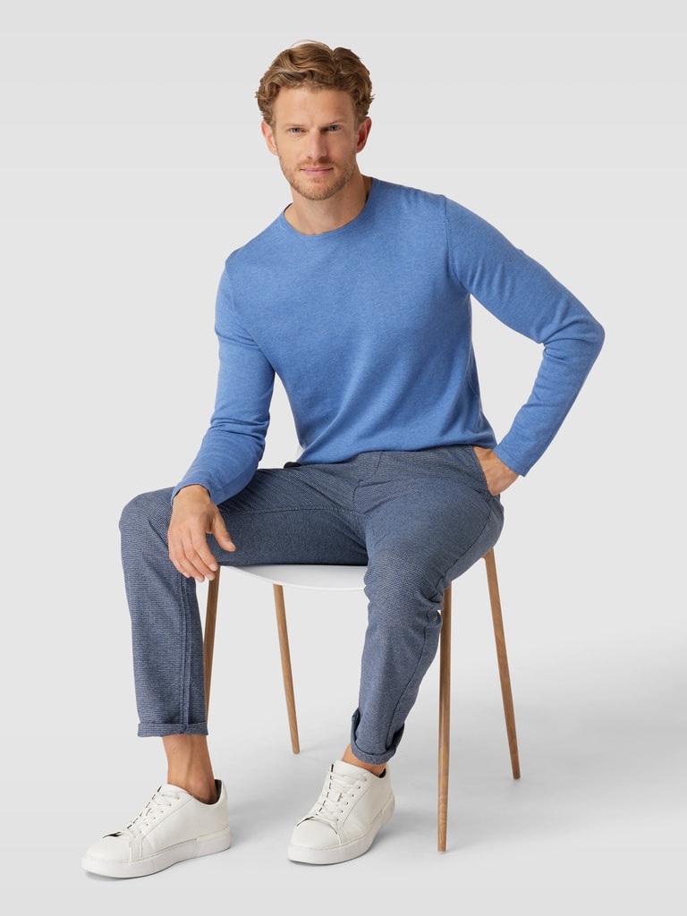 Kup online Christian Berg Men Sweter z dzianiny z prążkowanymi ...