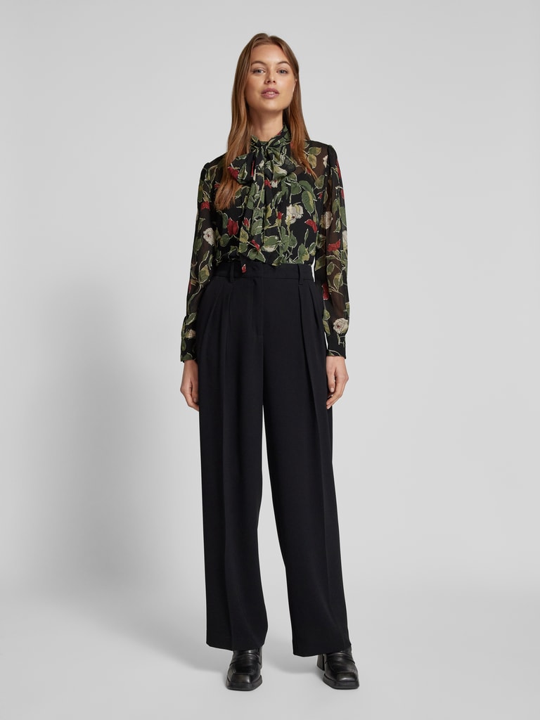 Lauren Ralph Lauren Blouse met knoopsluiting, model 'MAIJAH' in zwart ...