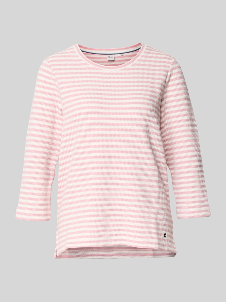 Kup online Brax T-shirt o kroju regular fit z rękawem o dł. 3/4 model ...