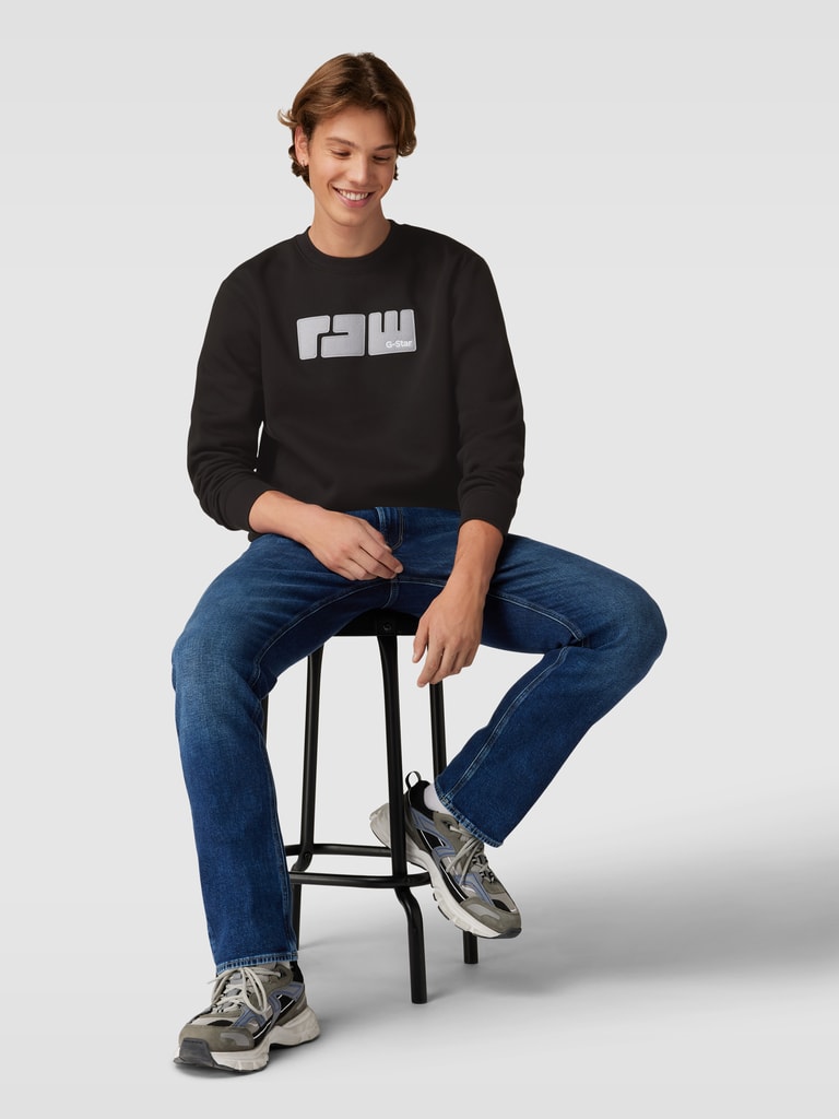 G-Star Raw Sweatshirt mit Label-Stitching Modell 'RAW.' (black) online ...