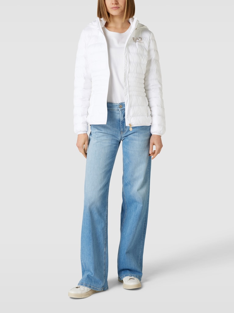 EA7 Emporio Armani Jacke mit Label-Print Modell 'GIUBBOTTO' (weiss ...