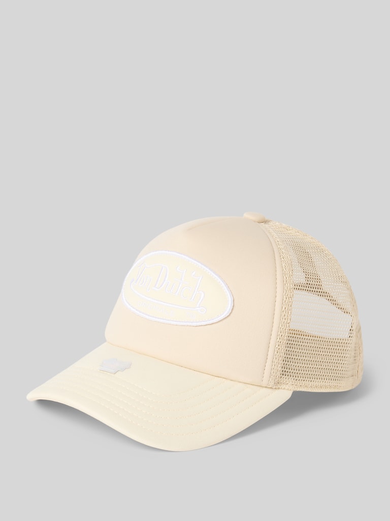 Von Dutch Trucker Cap mit Label-Patch Modell 'TAMPA' (beige) online kaufen