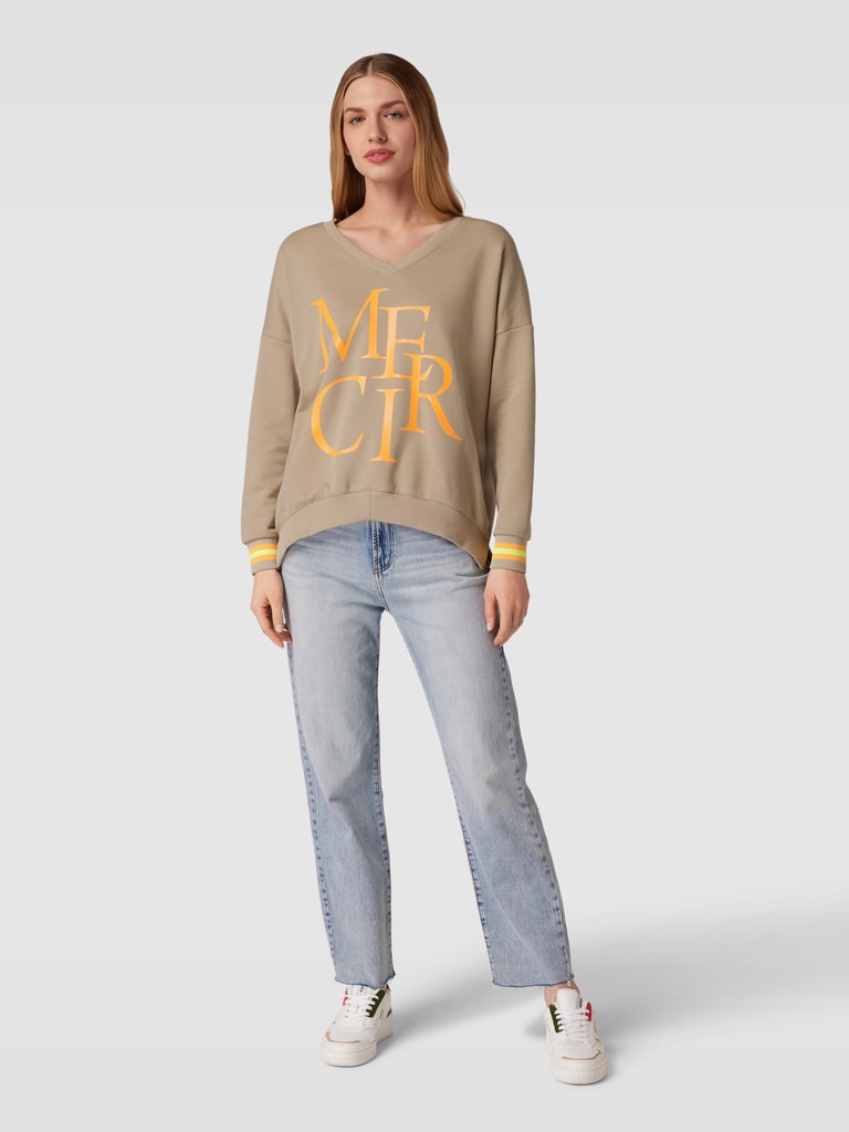 miss goodlife Sweatshirt mit Statement-Print Modell 'MERCI' (sand ...