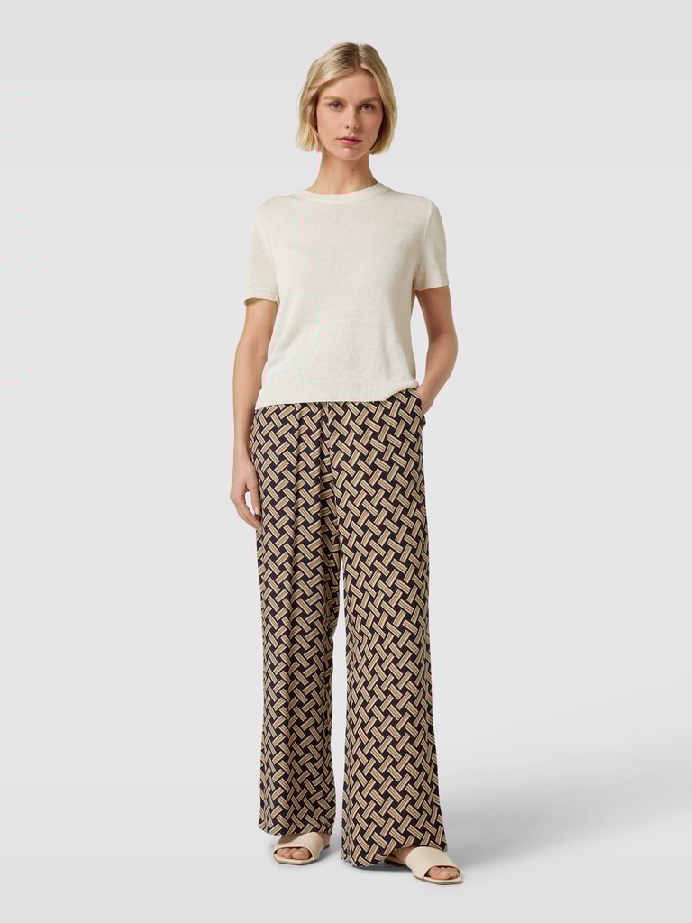 Kaffe Broek met all-over motief, model 'Quin' in zwart online kopen | P&C